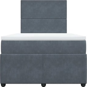 Box spring postel s matrací tmavě šedý 120x190 cm samet 3292281