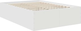 Rám postele s čelo Bílá 160 x 200 cm Kompozitní dřevo 3408557