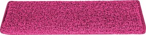 Schodové rohože 15 ks 65 x 21 x 4 cm růžové s obdélníkovým okrajem 326203