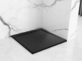 Rea Grand Black, sprchová vanička z minerálního kamene 90x90x3, 5 cm, REA-K4595