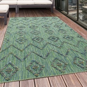 Ayyildiz koberce Kusový koberec Bahama 5152 Green – na ven i na doma - 140x200 cm