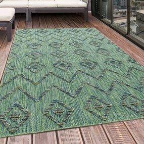 Ayyildiz, Kusový koberec Bahama 5152 Green – na ven i na doma, 80x250, zelená, chodba / předsíň