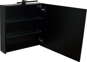 Comodo Zrcadlová skříňka Amata B 60 ZS LED-B s osvětlením Any LED 30 B, černá
