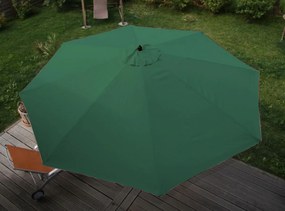 Slunečník Florida Ø 3,5m - polyester/dřevo 7kg - zelený