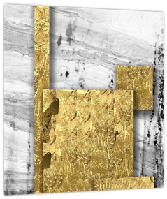 Obraz - Zlaté čtverce N⁰1 (30x30 cm)