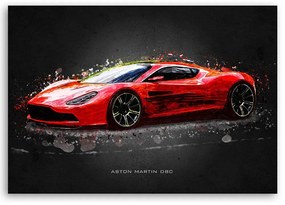 Gario Obraz na plátně Červený Aston Martin - Gab Fernando Rozměry: 60 x 40 cm