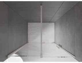 Mexen Velar, posuvné sprchové dveře do otvoru 110 cm, 8mm čiré sklo, broušená ocel, 871-110-000-01-97