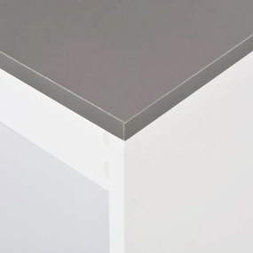 Barový stůl s regálem Dekorhome Bílá / beton