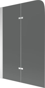 Mexen FELIX, vanová zástěna, 2-křídlová, 80 x 140 cm, šedá, 890-080-002-01-40