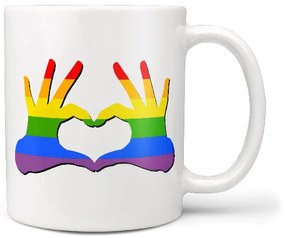 Hrnek LGBT Hands (Náplň hrníčku: Žádná)