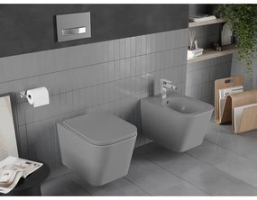 Mexen Teo WC Rimless s WC deskou slim, duroplast, světle šedá matná, 30854061