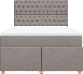 Box spring postel s matrací taupe 160x200 cm textil 3291342