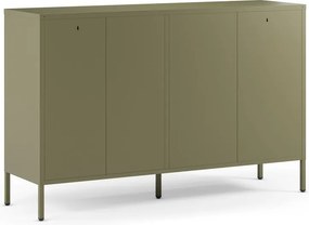 Zelená kovová komoda 140x90x40 cm Fayna – Marckeric