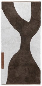 Bílo-hnědý pratelný bavlněný běhoun 70x150 cm Figura – Mette Ditmer Denmark