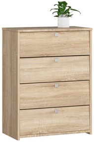 4 křídlový botník 60 cm, dub sonoma