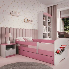 Dětská postel Babydreams závodní auto růžová