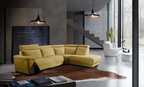 Pregio Italia sofa&relax Moderní polohovací sedačky DEKTRA Provedení: 3 místná 1 el. pol + roh + rohové ukončení, Vzorník látek: tekno fibra 27 water