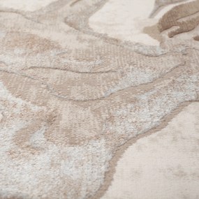 Flair Rugs, Kusový koberec Eris Marbled Natural, 80x150, béžová, kancelář
