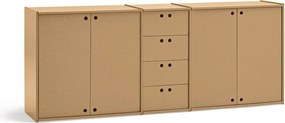 Komoda v přírodní barvě 197x80x40 cm Wally – Teulat