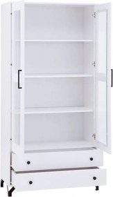 Obývací stěna BERGEN F | 4 díly | 300 cm | bílá mat/bílá lesk