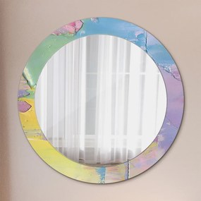 Kulaté dekorativní zrcadlo Textura oleje fi 70 cm