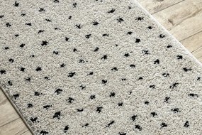 Dywany Łuszczów, Běhoun Berber Syla B752 dots cream, 60x200, bílá, kuchyně