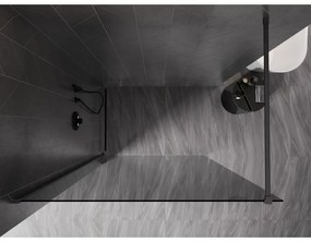 Mexen Kioto-X, sprchová zástěna 150 x 200 cm, 10mm šedé sklo, grafitový profil, 800-150-101-95-40-X