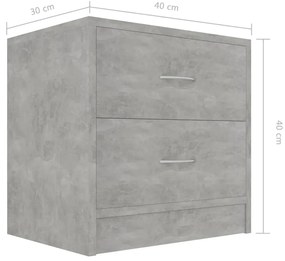 vidaXL Marketos Noční stolky 2 ks betonově šedé 40x30x40 cm kompozitní dřevo