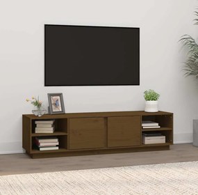 vidaXL TV skříňka 156 x 40 x 40 cm masivní borové dřevo [814458] Barva: Černá