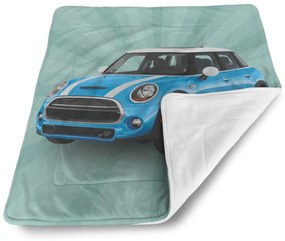 Sablio Deka pro miminko Mini sedan Zelené pozadí - 80x100 cm