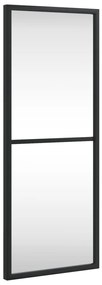 Nástěnné zrcadlo černé 20 x 50 cm obdélník železo - Default Title