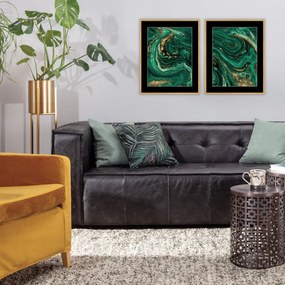 Obraz Abstract Green&amp;Gold I 40 x 50 cm