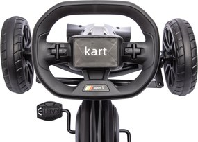 HOMCOM Dětský Go-Kart s Pedály a Ruční Brzdou, Nastavitelným Sedadlem, Přeřazovacím Mechanismem, Dětské Vozidlo s EVA Koly pro Děti ve Věku 3-8 Let