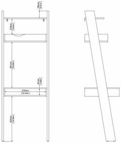Tvilum Psací stůl Retro 389 bílá/dub sonoma