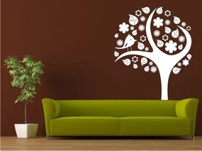 WALLVINIL Samolepky na zeď - Strom jarní Barva: Starorůžová, Velikost: 60x36 cm, Pravá / Levá: LEVÁ (strom/větev směřuje doleva)