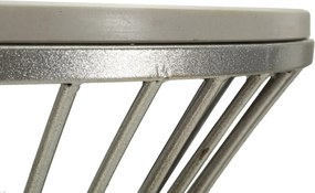 Odkládací stolek Funnel 50 cm stříbrný/mramor