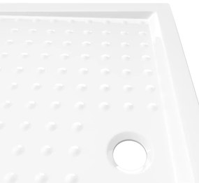 Sprchová vanička s puntíky - bílá - ABS | 80 x 100 x 4 cm