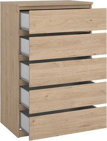Komoda v dekoru dubu v přírodní barvě 77x121x50 cm Naia – Tvilum