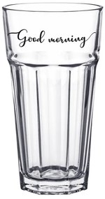 Vysoká sklenička s nápisem Good morning – 320 ml