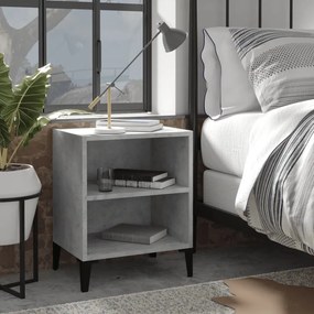 vidaXL Noční stolek s kovovými nohami 40 x 30 x 50 cm [805801] Barva: šedá sonoma