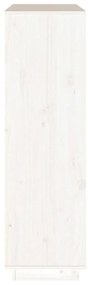 Komoda bílá 110,5 x 35 x 117 cm masivní borové dřevo,  814370