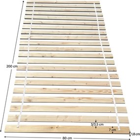 Rolovaný rošt, 80x200 cm, PLUMA Kondela 0000396156