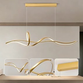 Brilagi - LED Stmív. lustr na lanku SIGNATURE LED/55W/230V 120x23 cm zlatá + DO