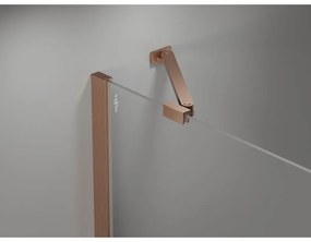 Mexen Otevírací sprchové dveře MIST (1d+1s) 100x200 cm 6mm broušená měď, průhledné, 8A4-100-000-65-00