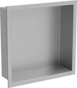 Mexen X-Wall-R výklenková police s límcem 30 x 30 cm, inox - 1910303010