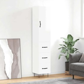 vidaXL Skříň highboard 34,5 x 34 x 180 cm kompozitní dřevo [3198882] Barva: bílá s vysokým leskem