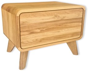 Dřevěný Postelia noční stolek DEIRA 1Z 50x40x45 cm - Provedení masiv Buk nebo za příplatek Dub