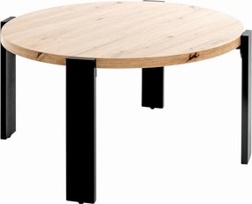 XXXLutz KONFERENČNÍ STOLEK, barvy dubu, kov, kompozitní dřevo, 75/75/42 cm - Konferenční stolky - 001931037124