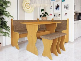 Kuchyňský sedací kout + stůl se stoličkami Samot, Barva: olše + alfa 80
