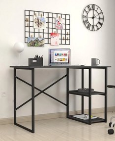 Casarredo - Komfort nábytek Psací  stůl s policemi 60x120 cm IRVING antracit/černá